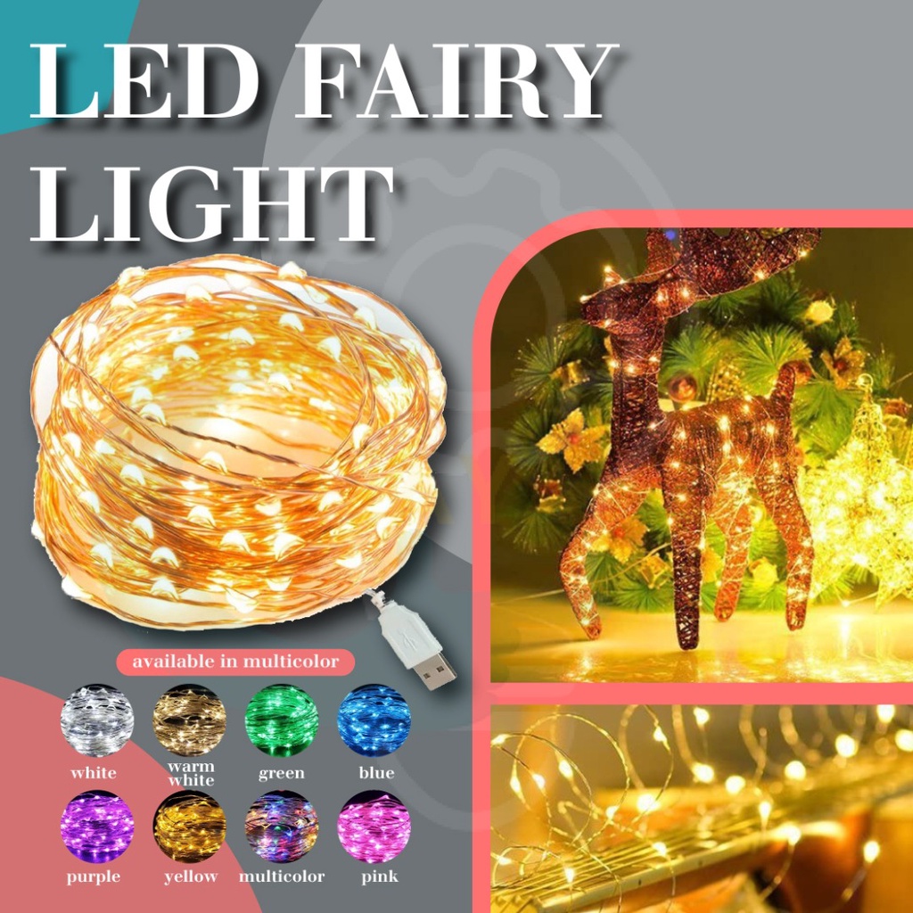 3M / 6M / 10M 5V USB LED String light Fairy Christmas Copper Wire ...