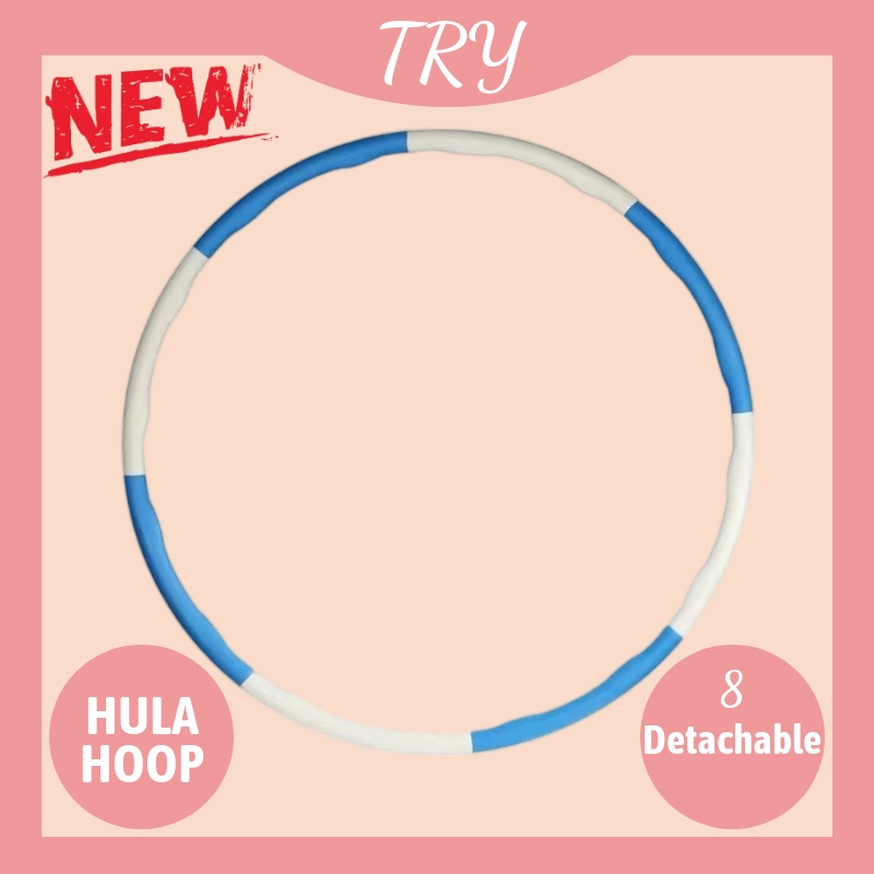 TRY Hula Hoop Detachable 8 Section Adjustable Plastic Fitness Hoops ...