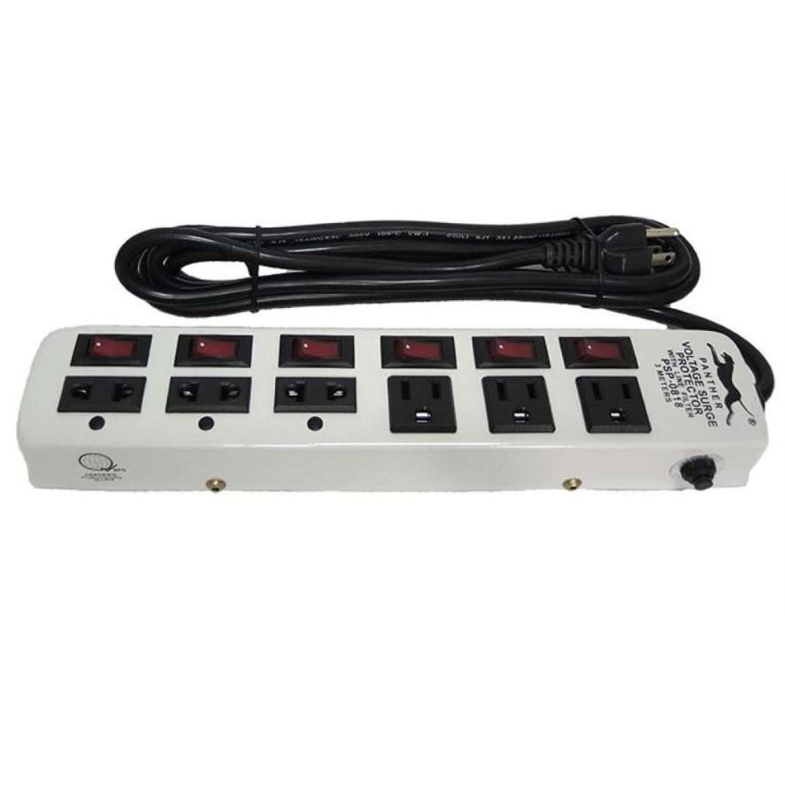 Panther Original Extension Cord with Surge Protector 6 Outlets w ...