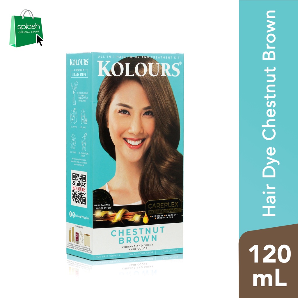 Kolours Hair Dye Chestnut Brown 120ml | Shopee Philippines