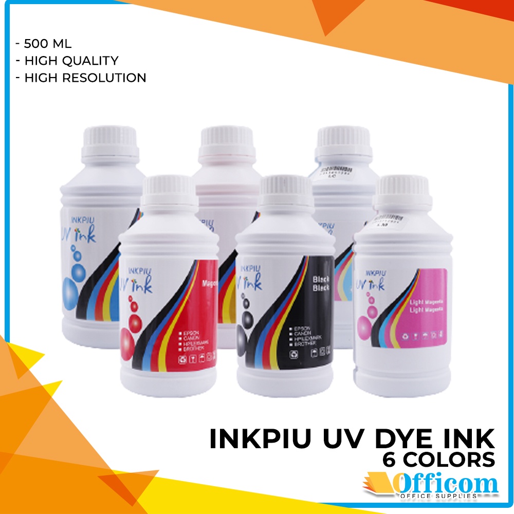 Inkpiu UV Dye Ink 500ml (Cyan, Magenta, Yellow, Black) | Shopee Philippines