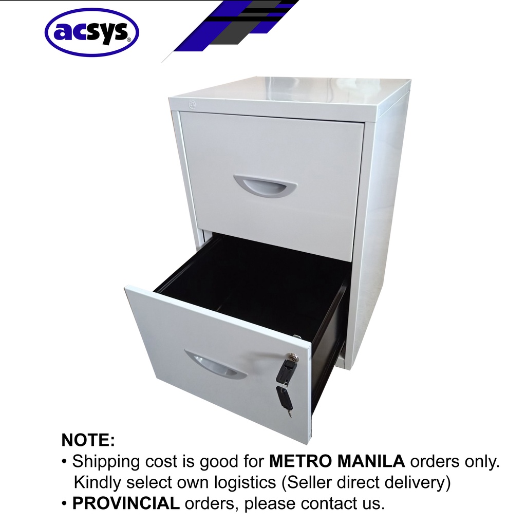 Acsys Monaco 2 Drawer Vertical Filing Cabinet | Shopee Philippines