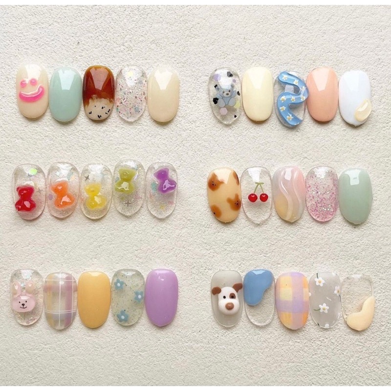 Cozynailsph Kawaii Korean Inspired Gel Press-On Nails | Shopee Philippines
