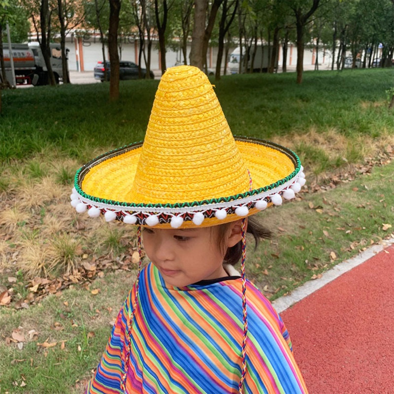 LR Fashion Mexican National Carnival Children Show Straw Hat Easter ...
