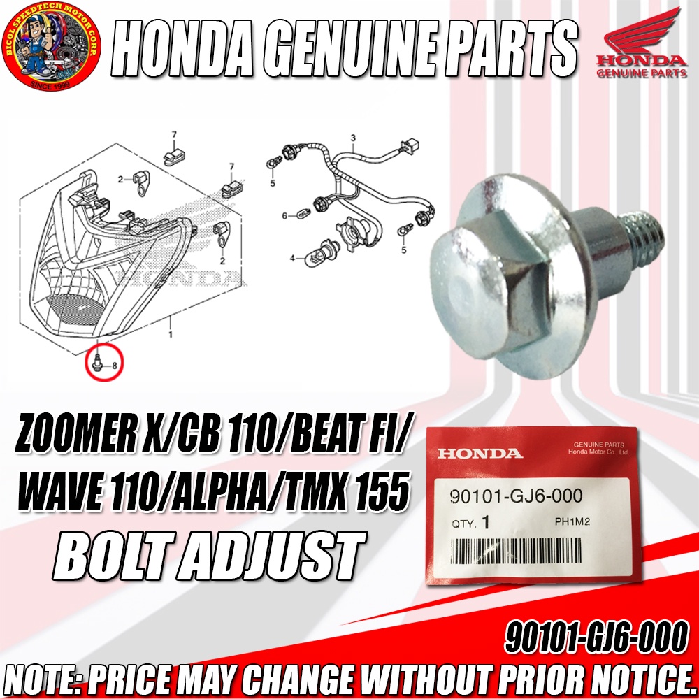 ZOOMER X/CB 110/BEAT FI/WAVE 110/ALPHA/TMX 155 BOLT ADJUST (HPI ...