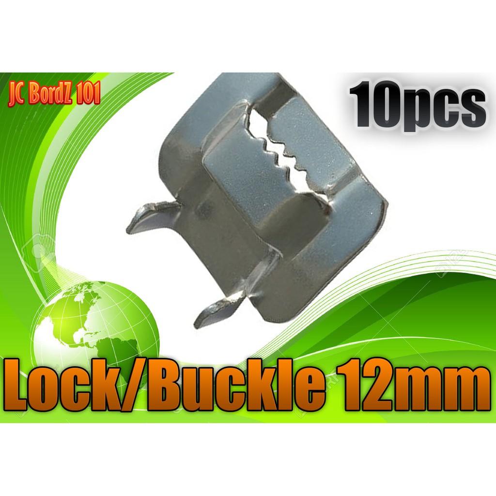 BANDING CLIPS STAINLESS STEEL-Lock/Buckle 12mm [10pcs) | Shopee Philippines