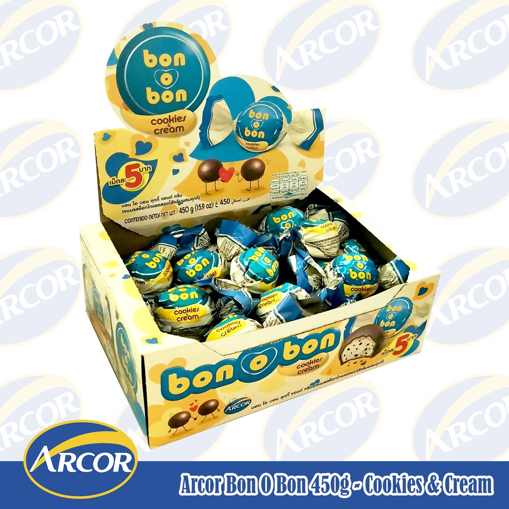 Arcor Bon o Bon Cookies & Cream 15gx30pcs (450g) | Shopee Philippines