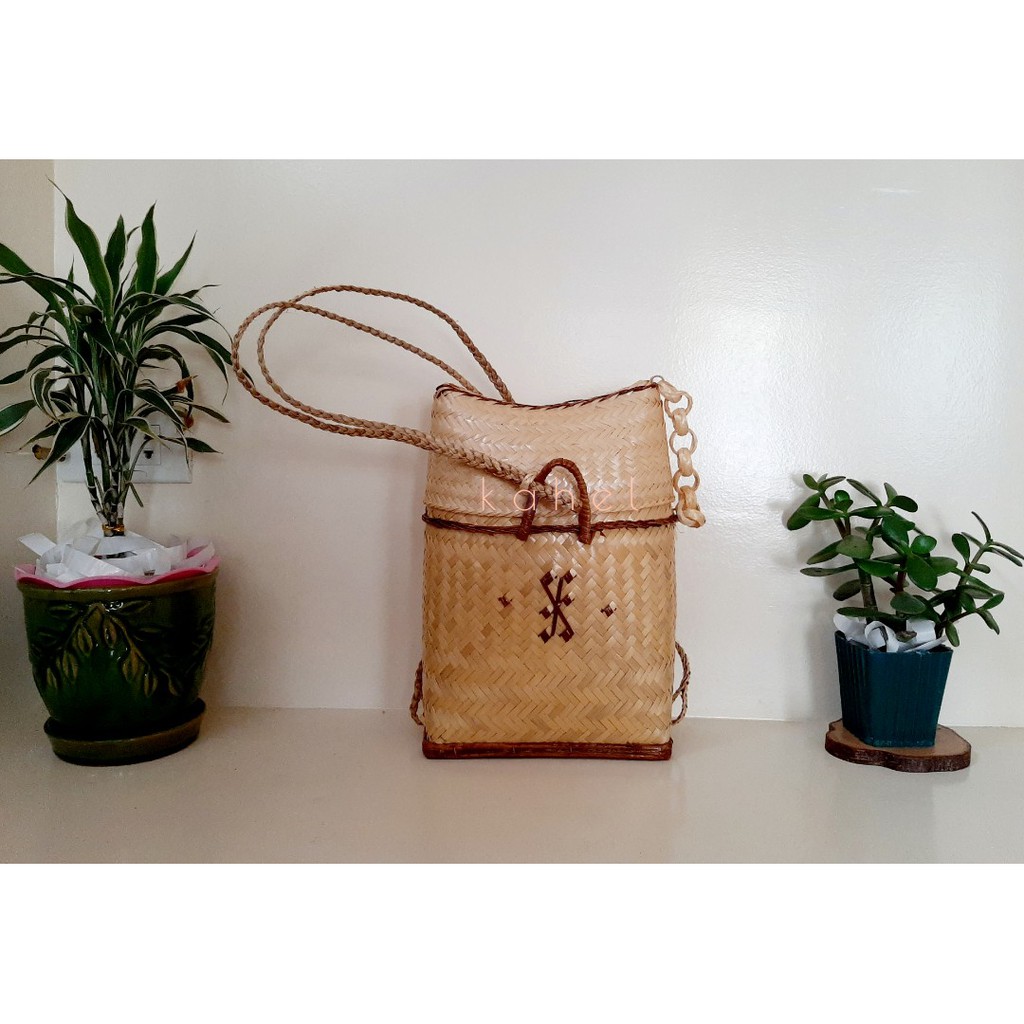 Pasiking Bamboo Ethnic Backpack | Shopee Philippines