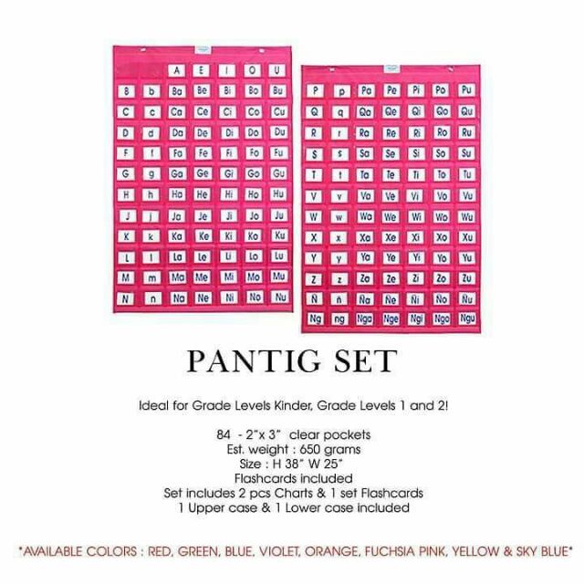 PANTIG SET POCKET CHART (CHARTS UNLIMITED) | Shopee Philippines