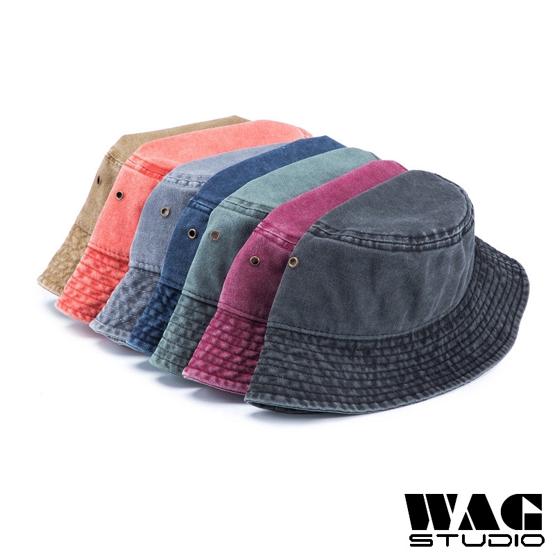 WAG Hat | Ready Stock Washed Denim Bucket Hat for Men Women Summer ...