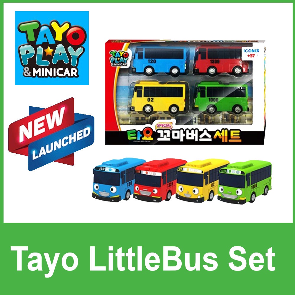 Iconix Korea Tayo Little Bus Set Tayo, Rogi, Gani, Lani | Shopee ...