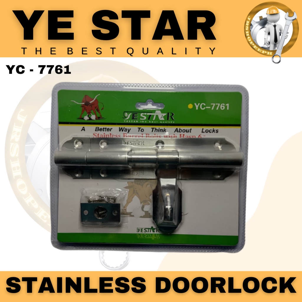 Jrshopeeph Stainless Door Lock Yc - 7761 Doorlock Set Sabitan Ng ...