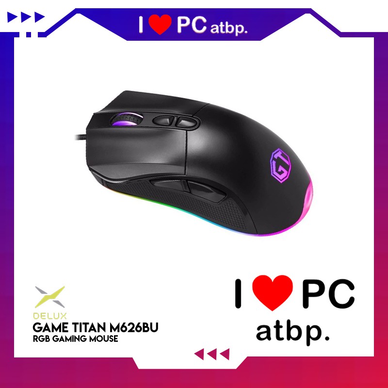 Delux Game Titan M626BU RGB Gaming Mouse (PMW3325, Omron Switch, 10000 ...