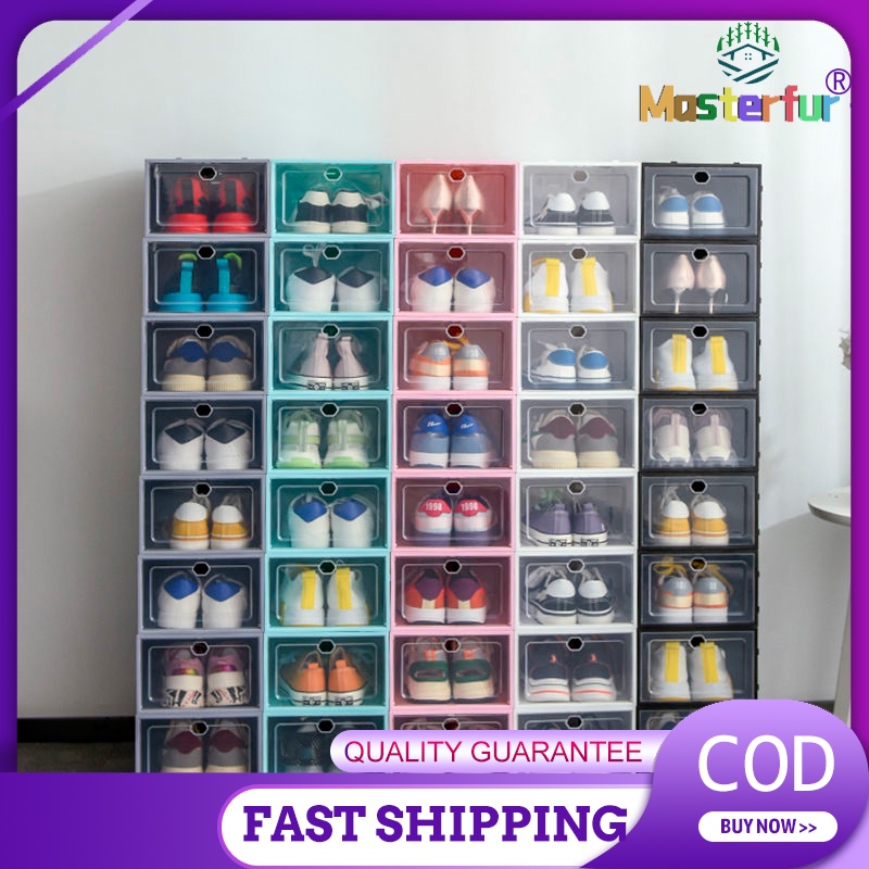 COD Big Size Color Shoe Box Foldable Drawer Case Storage Organizer Shoe ...
