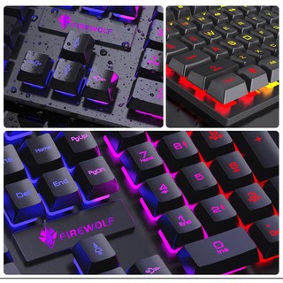 FIREWOLF K20 K25 Rainbow LED Gaming Keyboard Multi-Media Online ...