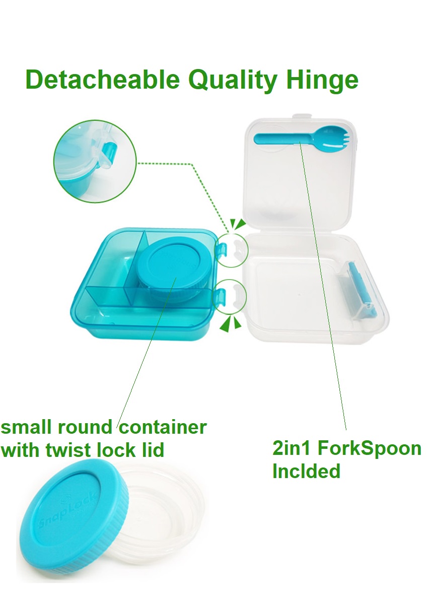 Snaplock by Progressive Lunch Plus To Go with Compartment BPA Free with ...