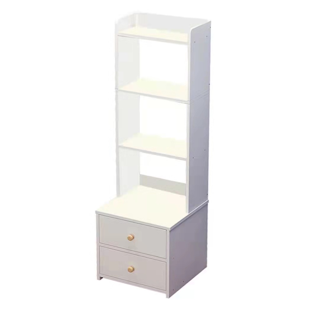 HomeCare Modern and Simple Narrow Bedside Cabinet Table with 3 Layer ...