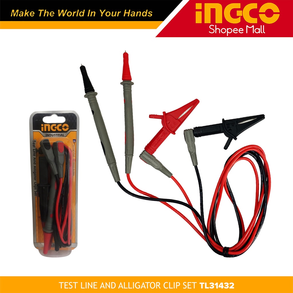 INGCO TL31432 Test Line and Alligator Clips Set _H | Shopee Philippines