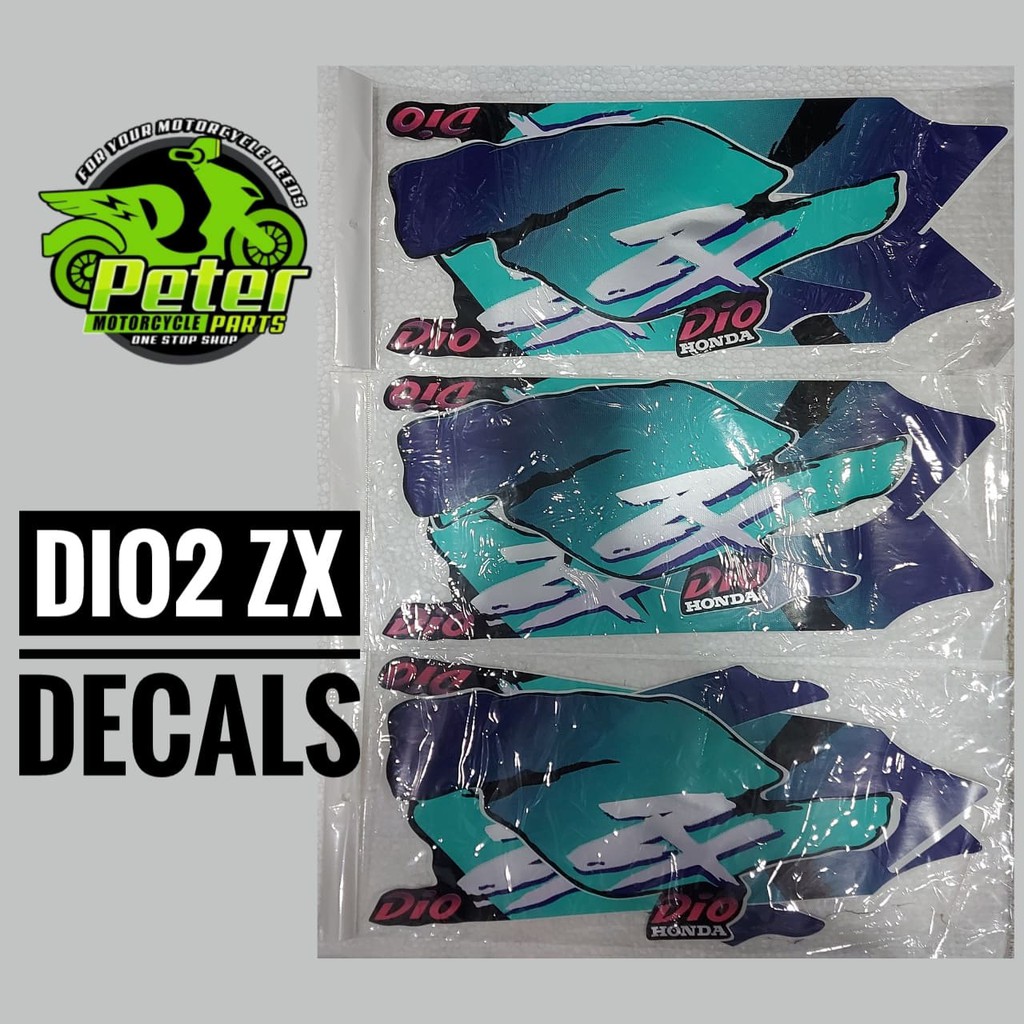 DECALS HONDA DIO 2 ZX (CYAN/PURPLE) | Shopee Philippines
