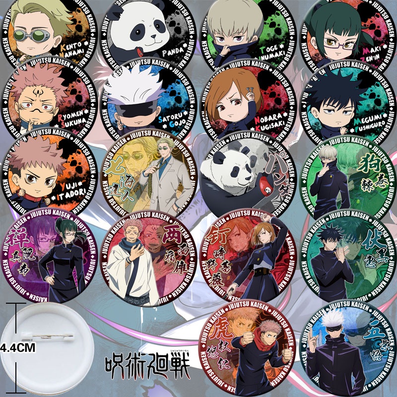 Anime Jujutsu Kaisen Itadori Yuji Gojo Satoru Cartoon Bedge Badge