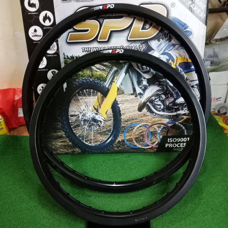 SPD QUALITY RIM SET (1.60X21 & 1.85X18) black | Shopee Philippines