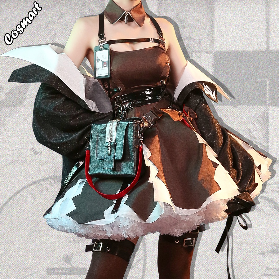 Game Arknights Surtr Rhodes Island Black Dress Uniform Cosplay Costume