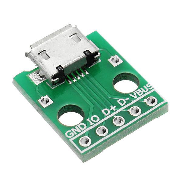 Micro-USB to DIP Adapter board USB female to 5-pin socket 2.54mm pitch ...