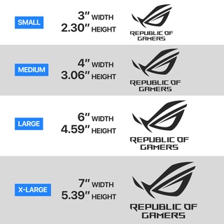 ROG vinyl sticker (republic of gamers) decal for pc case, laptop, phone ...