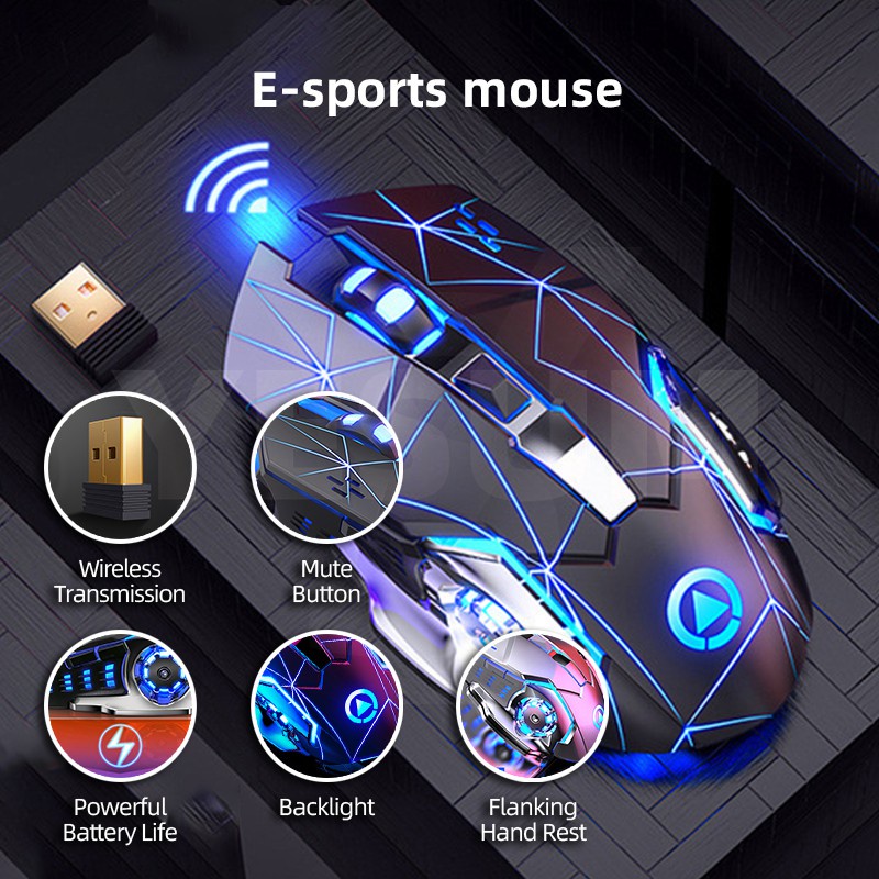 Wireless Mouse Rechargeable Three-Speed Adjustable Computer Home Office ...