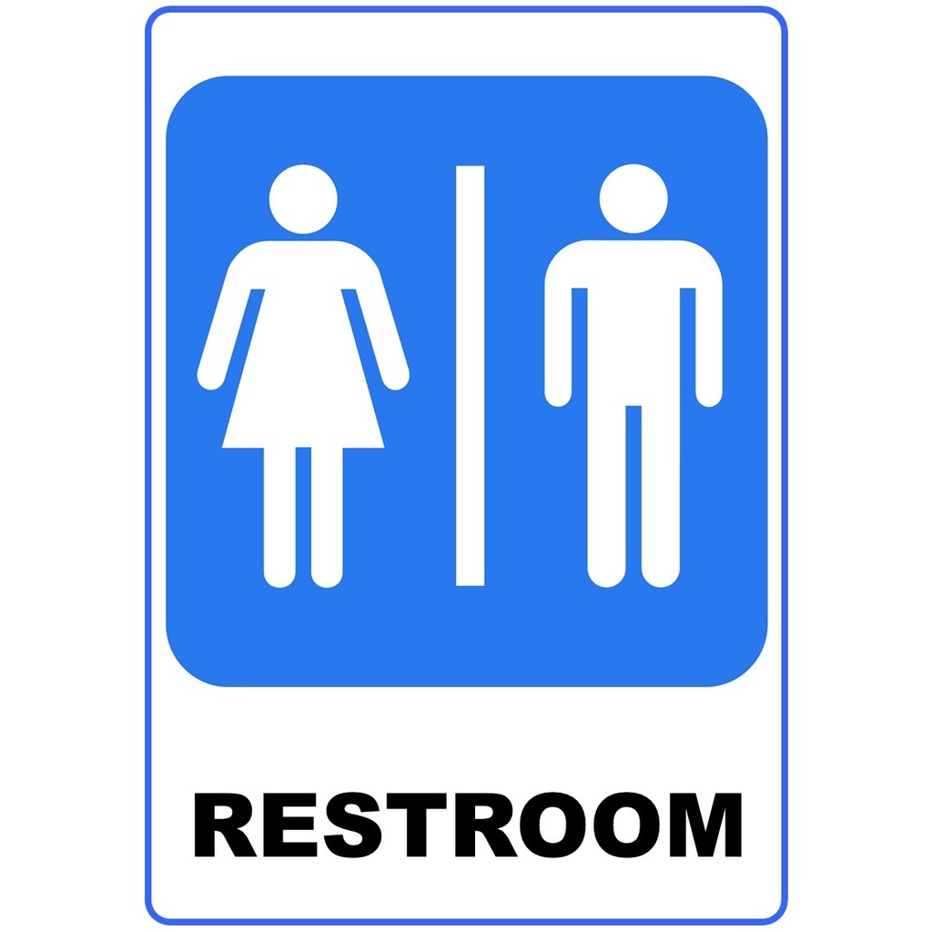 LAMINATED SIGNAGE FOR CR RESTROOM PUBLIC TOILET 250mic | Shopee Philippines