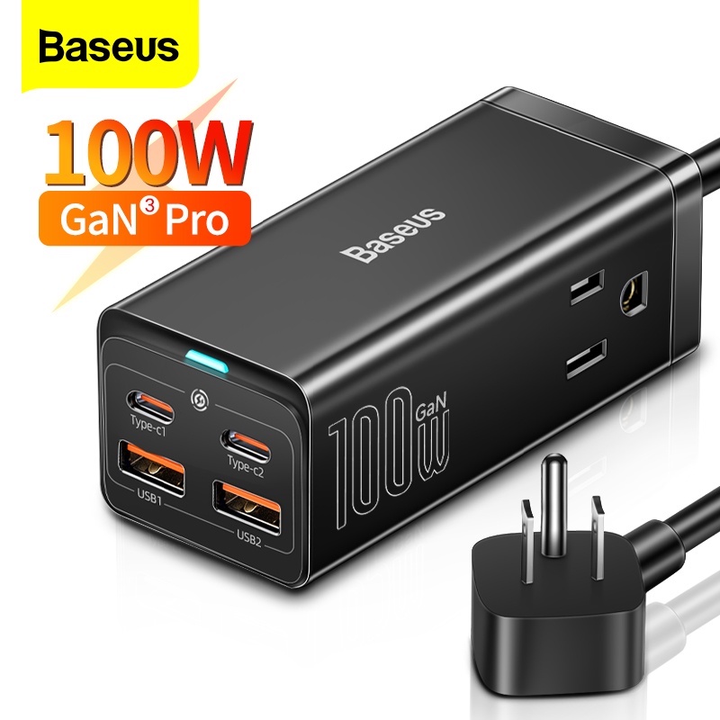 Baseus GaN 100W 65W Desktop Charger Quick Charge 4.0 QC 3.0 PD USB C Type C USB Fast Charging ...