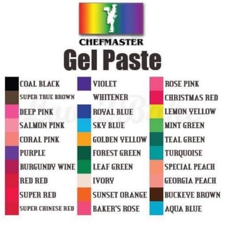 Chefmaster Gel Food Color 1oz Baking Gels Colors | Shopee Philippines