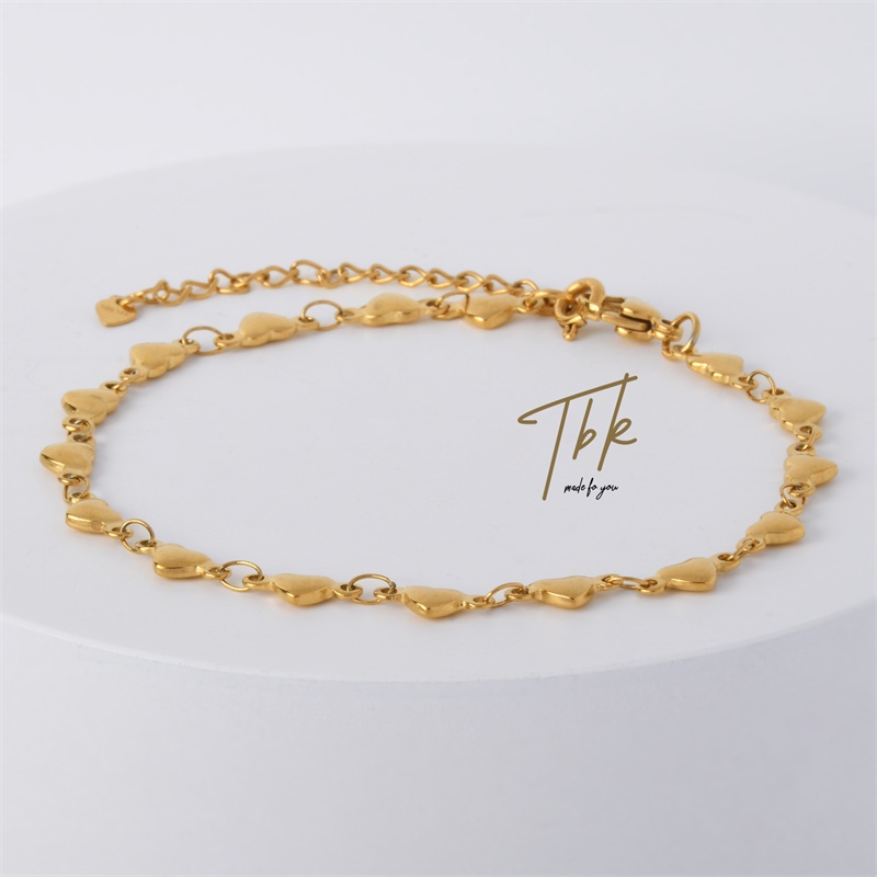 TBK 18K Gold Bracelet And Anklet Accessories For Women 193B | Shopee ...