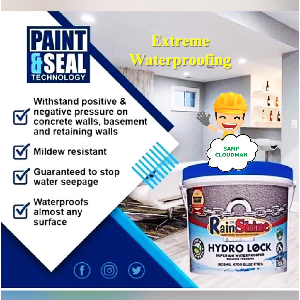 Rain or Shine Hydrolock Superior Waterproofing Negative Pressure Hyro ...