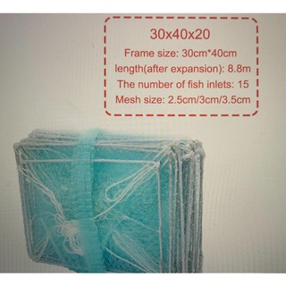 3CM Mesh, 30 X 40CM FR, Dragon Type Aquaculture Cage (Fish & Prawn ...