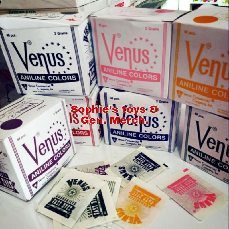 Venus dye (dyobus) aniline colors (10 PC's per pack) | Shopee Philippines
