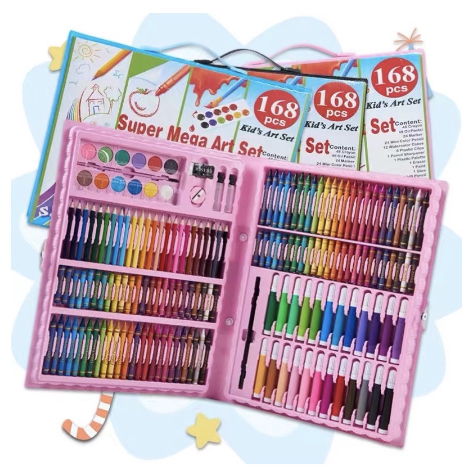 168PCS Kids Super Mega ART Coloring Set | Shopee Philippines