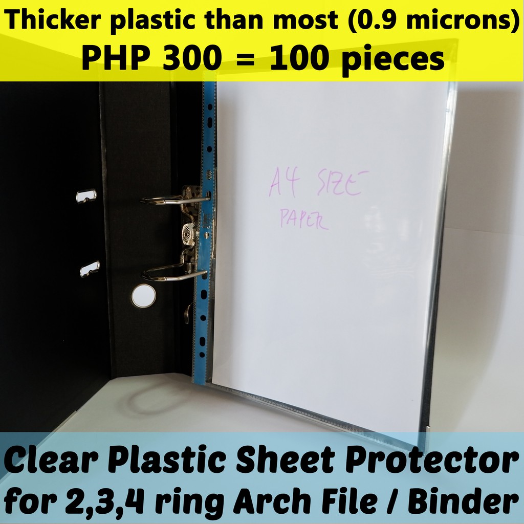 Thick Clear Sheet Plastic Protectors for Arch File / Binder Refill A4 ...