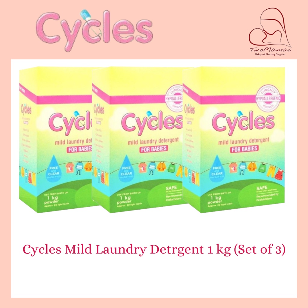 Cycles Mild Laundry Powder 1kg (Set of 3) | Shopee Philippines