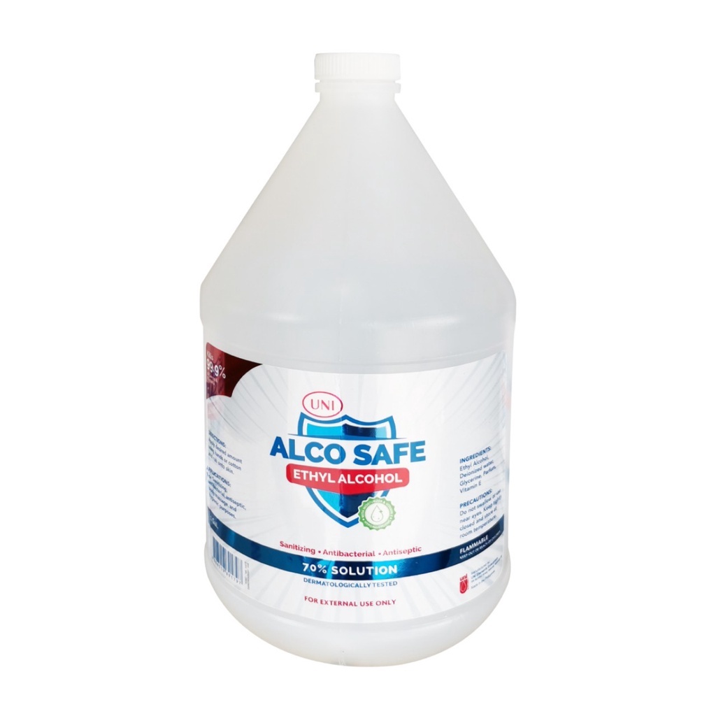 Uni Alco Safe Ehtyl Alchol 70% Alcohol Solution 3.2 Liter | Shopee ...