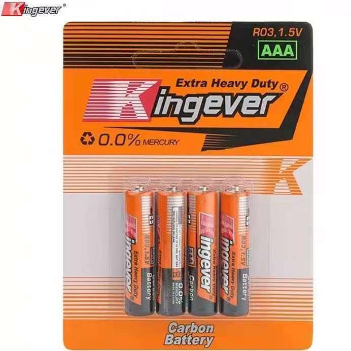 AA and AAA Kingever Battery R6, 1.5V Extra Heavy Duty 0.0% Mercury ...