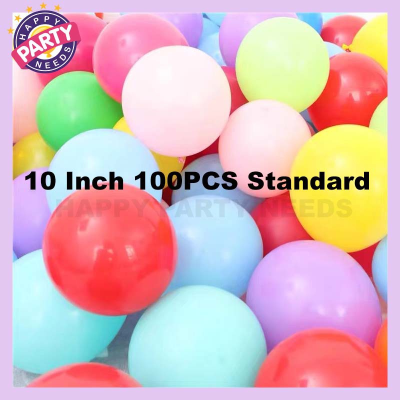 10 Inches 100PCS Standard Ordinary Balloons For Birthday Party ...