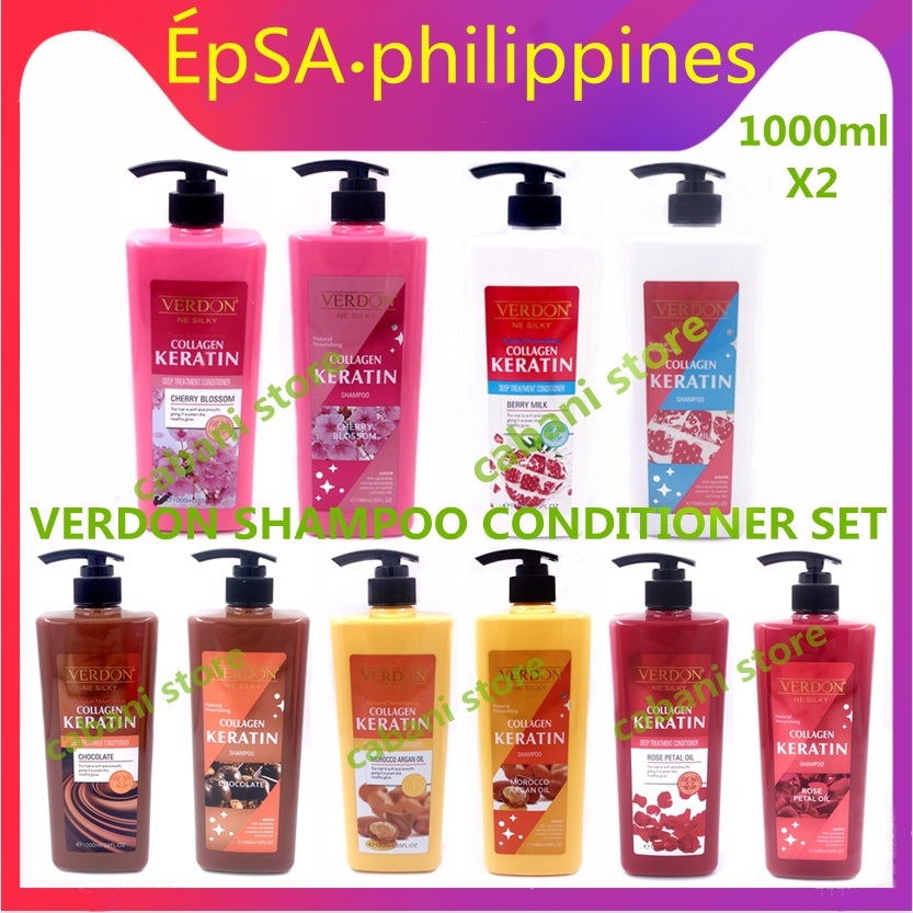 VERDON SHAMPOO & CONDITIONER COLLAGEN KERATIN 2IN15017 5016 | Shopee ...
