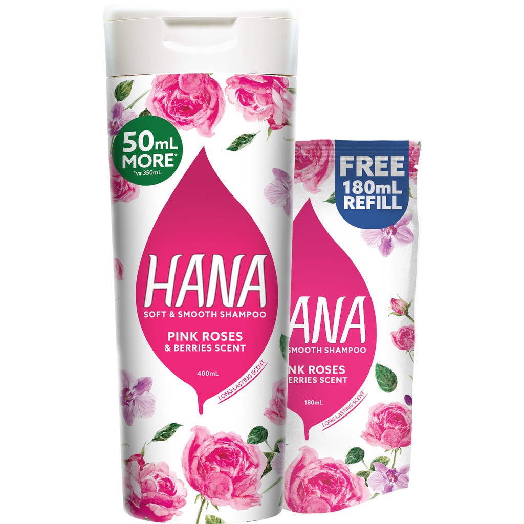 Hana Pink Roses & Berries Scent 400ml with Free 1 Piece Pink Roses ...