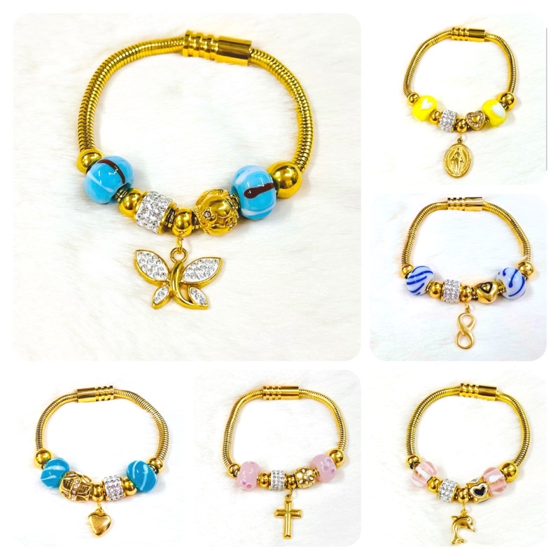 Stainless Magnetic Bracelet Gold for Adult | Shopee Philippines