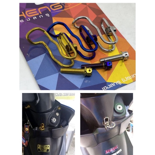 Helmet hook heng with bolt universal fit | Shopee Philippines