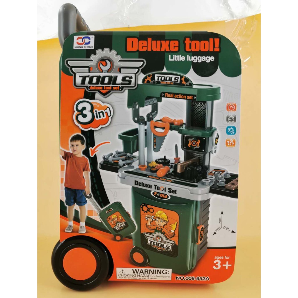 Engineer Deluxe Tool Set Kit Role Play for Boys Toy Set Trolley HIGH ...