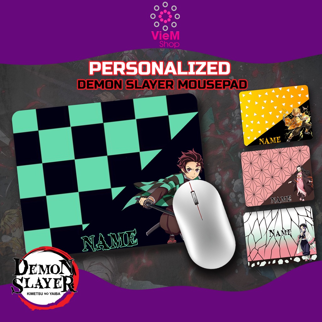 Personalized DEMON SLAYER Mousepad | Kimetsu No Yaiba Thick Mouse pad ...