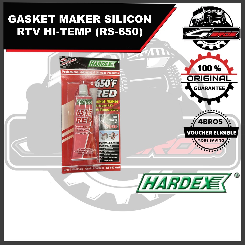 HARDEX GASKET MAKER & ADHESIVE 650F (RED) 85.2g (RS-650) | Shopee ...