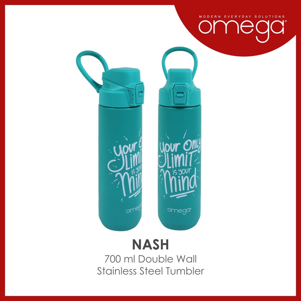 Omega Houseware Nash 700ml Double Wall Stainless Steel Water Bottle ...